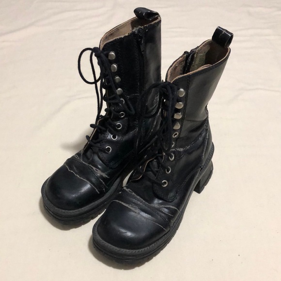 LOWER EAST SIDE | Shoes | Vintage Lower Eastside Black Leather Lace Up ...